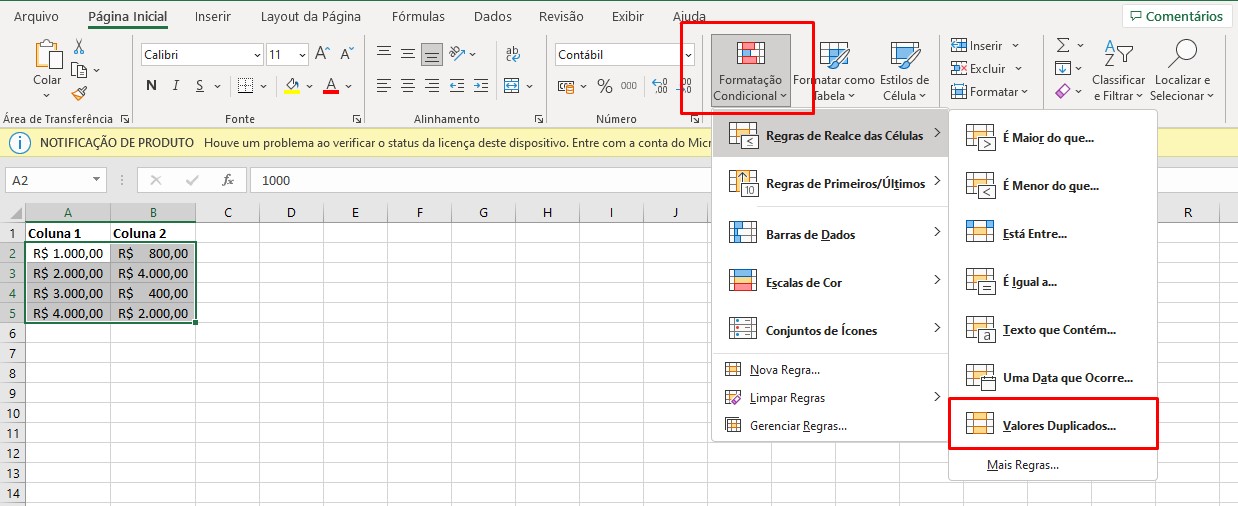 Microsoft Excel: como comparar dados em duas colunas - Positivo do seu jeito