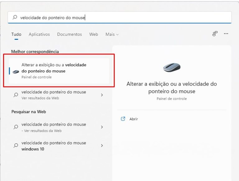 Windows 11: como deixar o ponteiro do mouse mais rápido ou mais lento ...