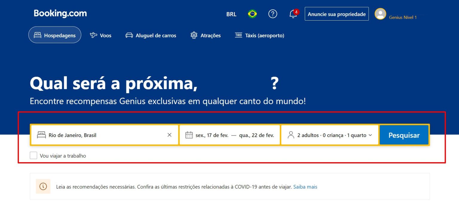 O que é o Booking e como reservar acomodações no aplicativo - Positivo ...