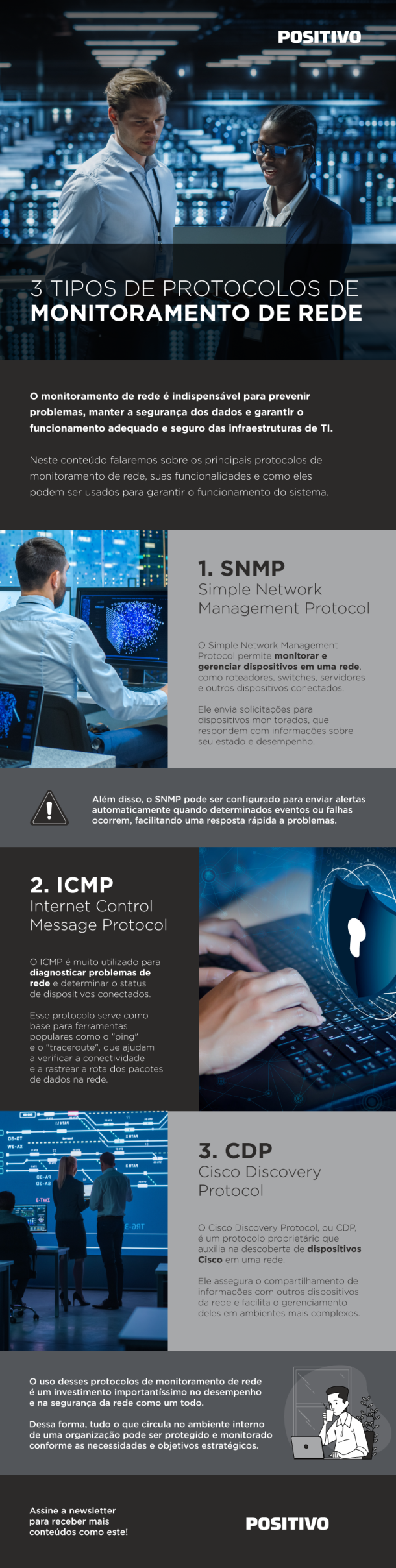 3 tipos de protocolos de monitoramento de rede